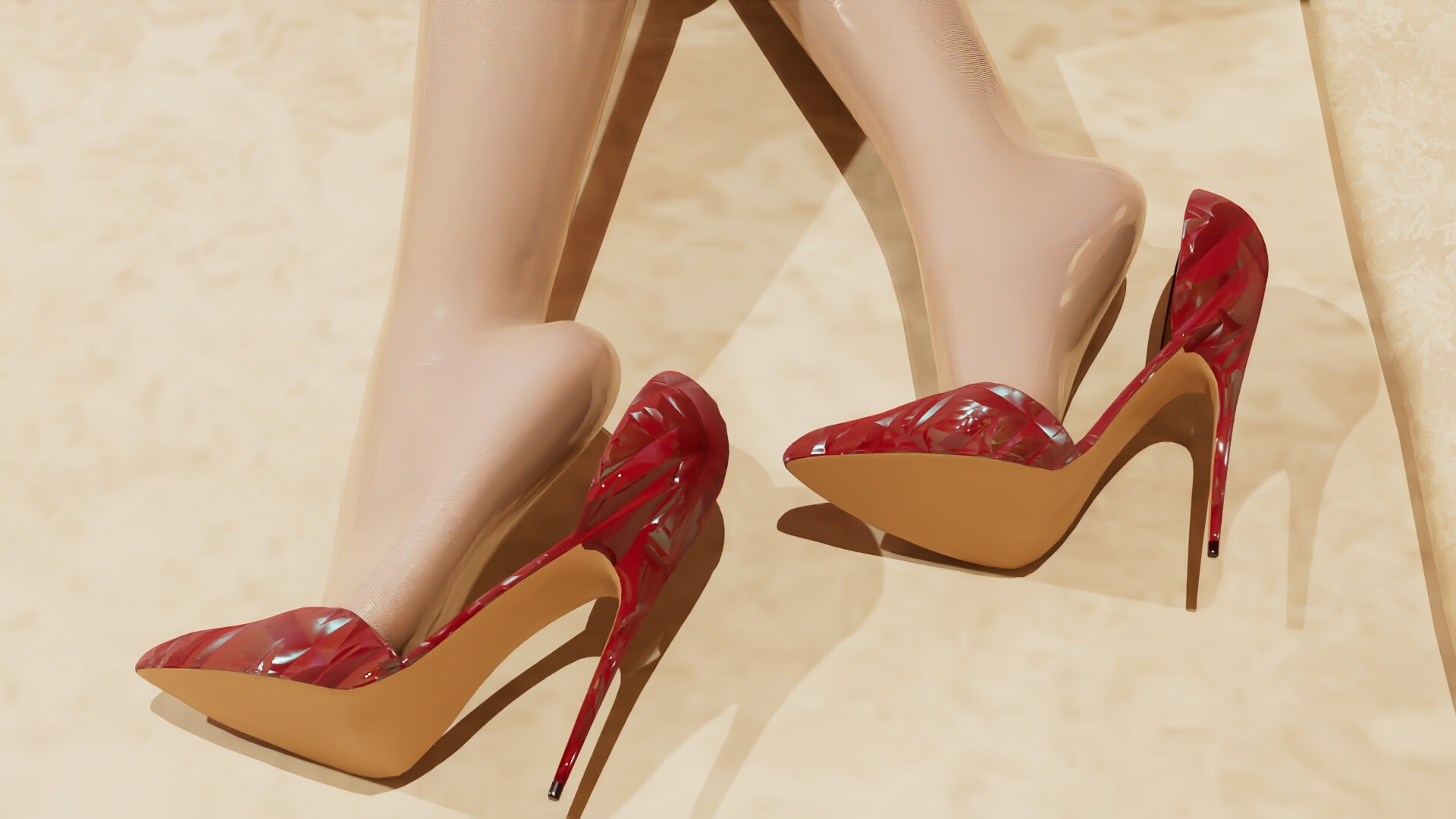 伏娲 - red high-heeled shoes