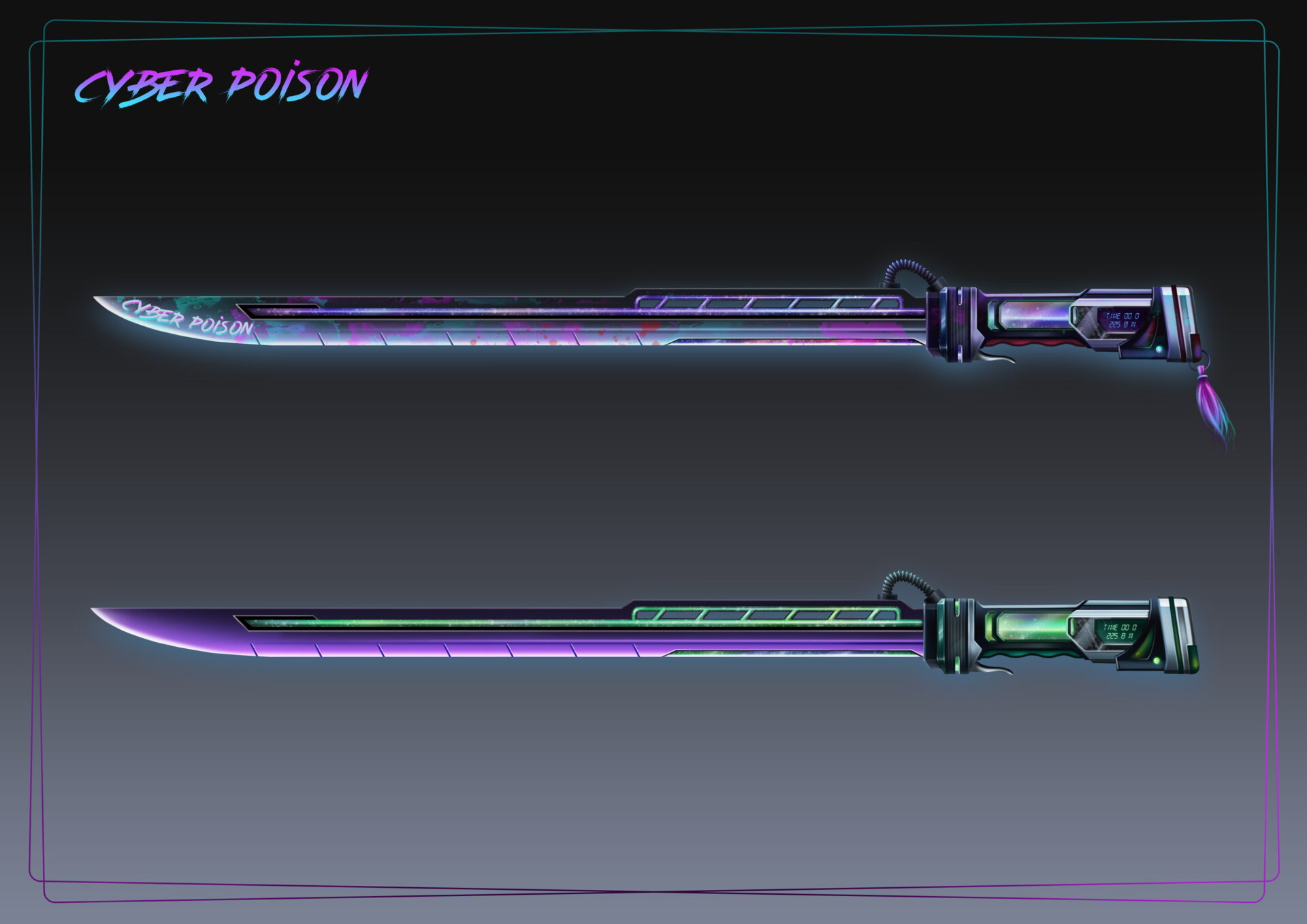 cyber sword drawing