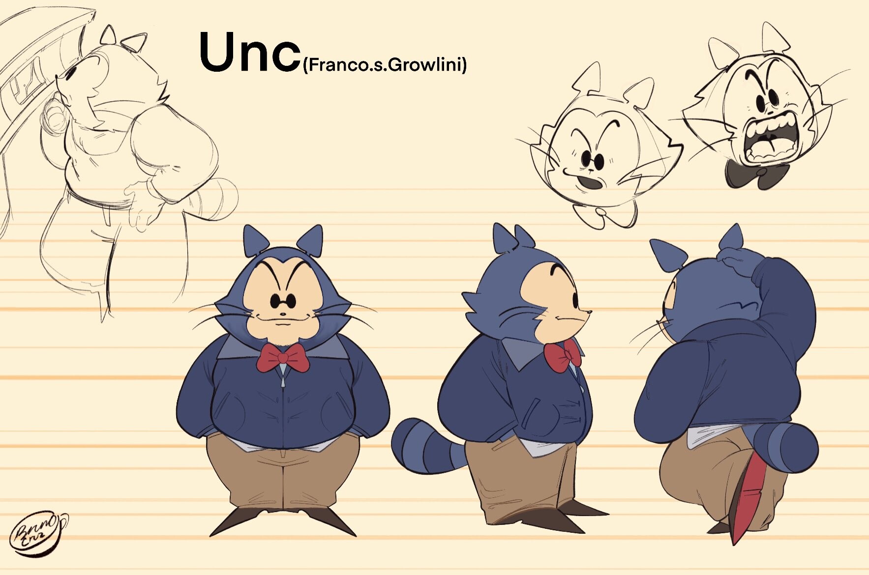 Bruno Cruz - Marvelous Meow Bot Turn Arounds and sketches