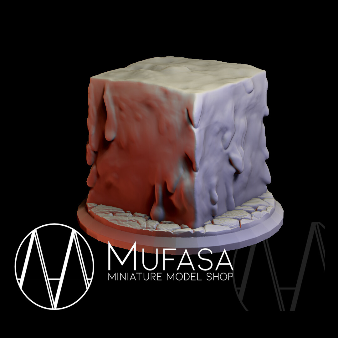 ArtStation - Gelatinous cube for D&D