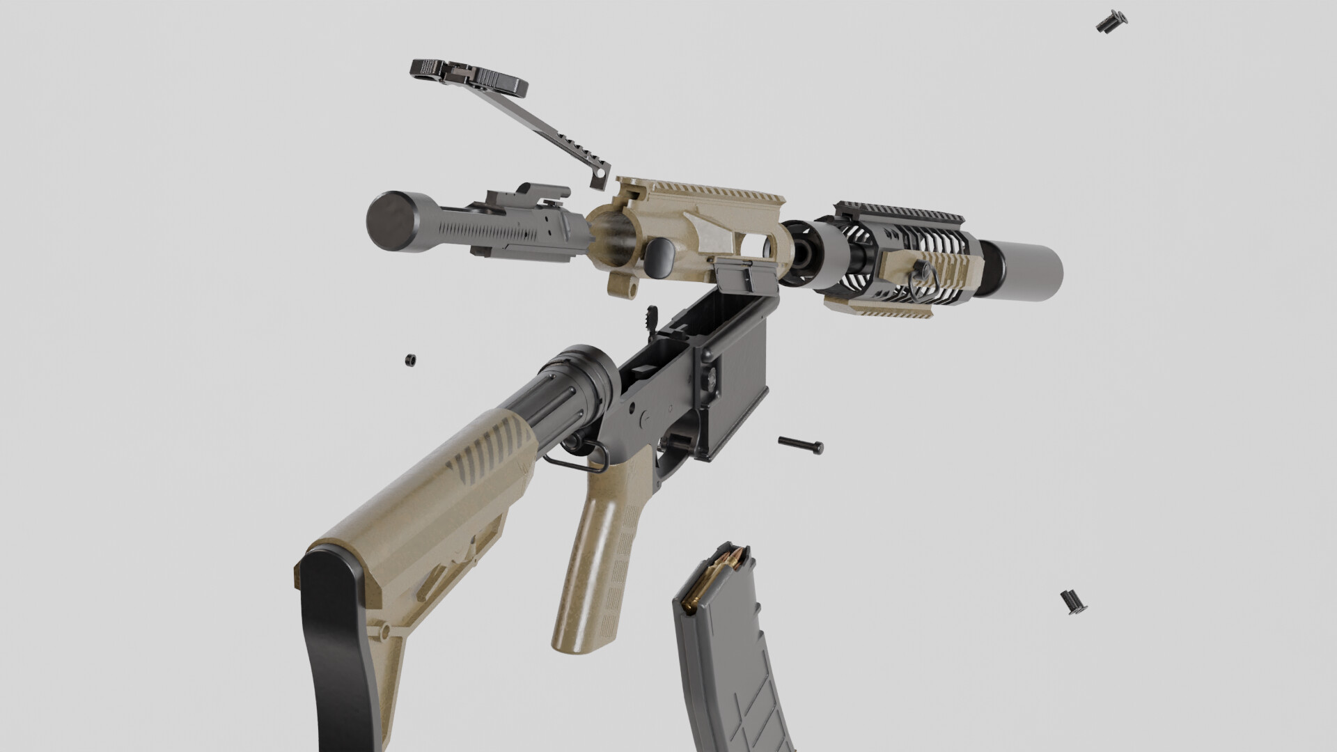 ArtStation - AR15 - CQB rifle