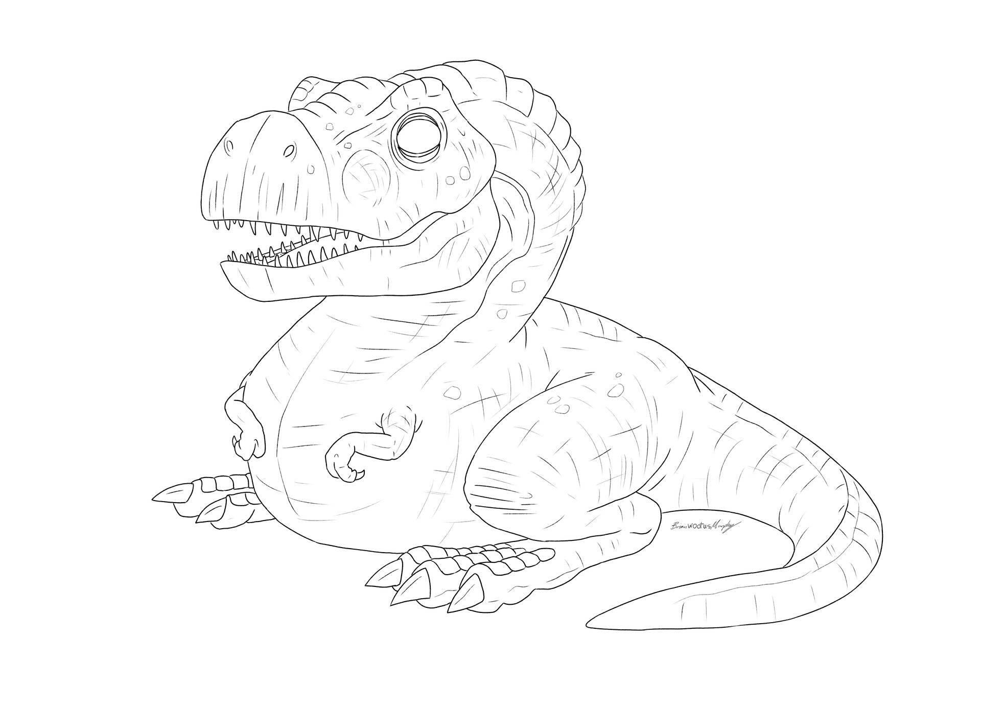 Baby T Rex Drawings