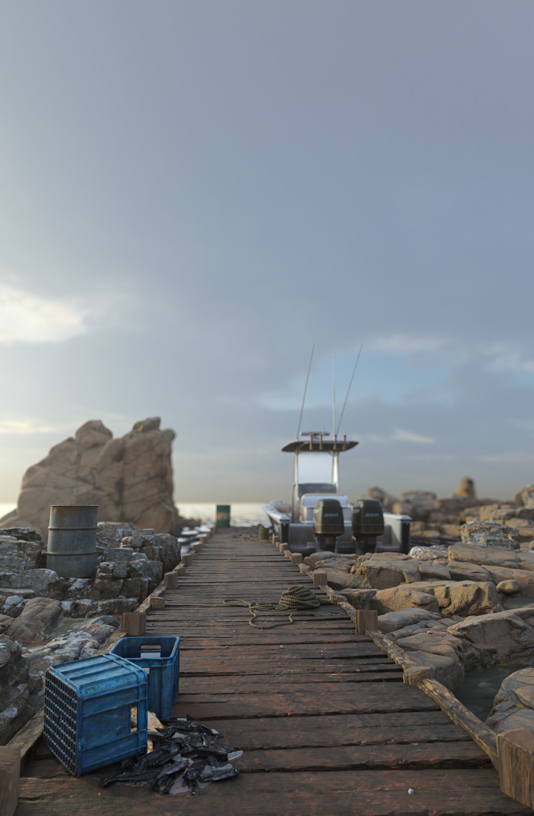 ArtStation - Small Fishing port