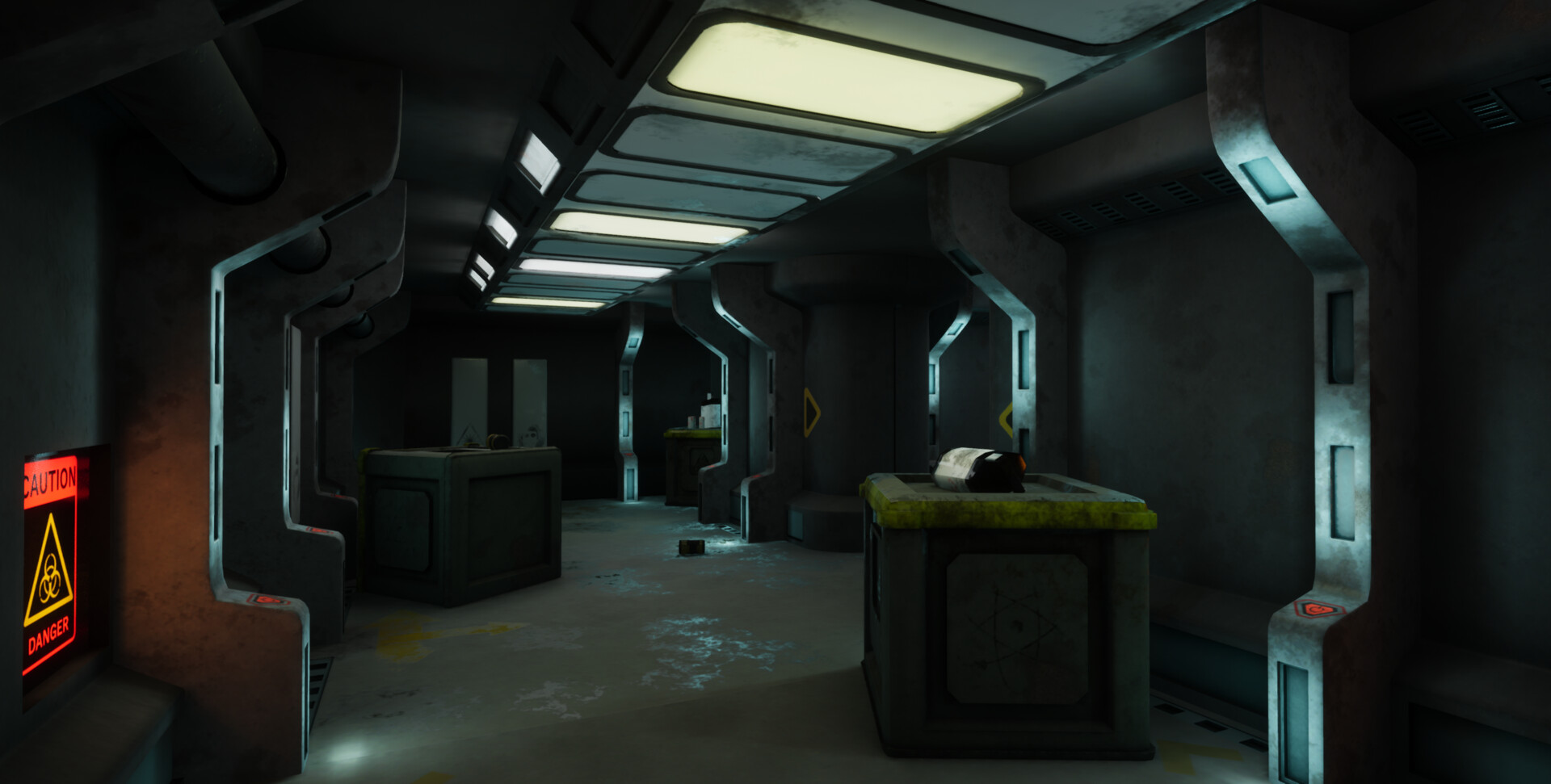 ArtStation - Space Station Hallway Level