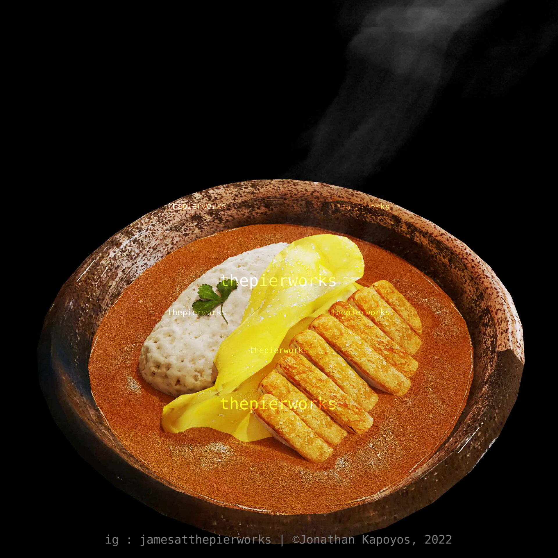 ArtStation - Curry Katsu Omurice