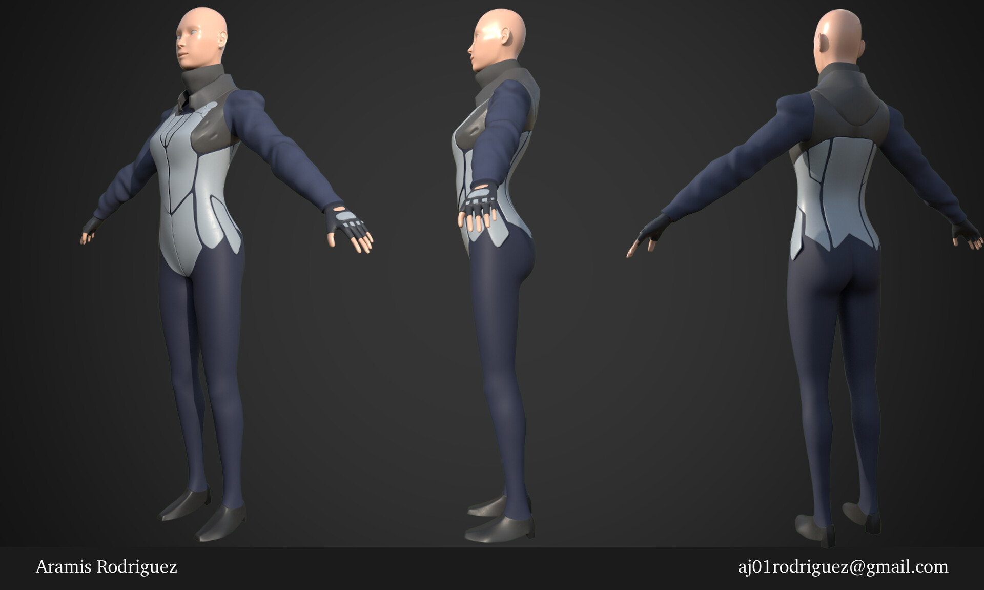 Aramis Rodriguez - Sci Fi Plugsuit Girl (WIP)