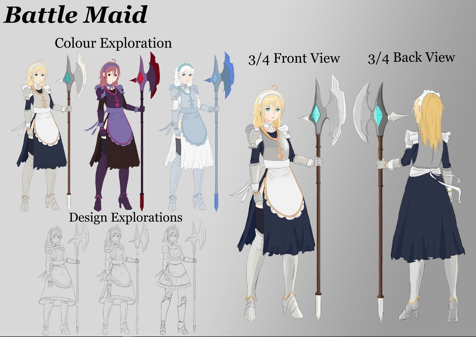 ArtStation - Battle Maid Character Concept