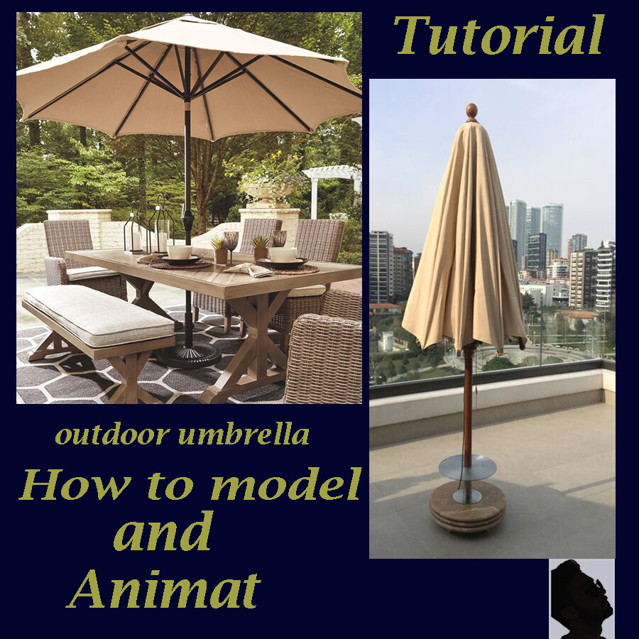 ArtStation - learning modeling and animat outdoor umbrella