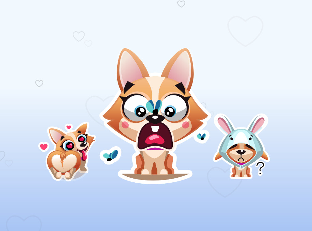 ArtStation - Corgi stickers