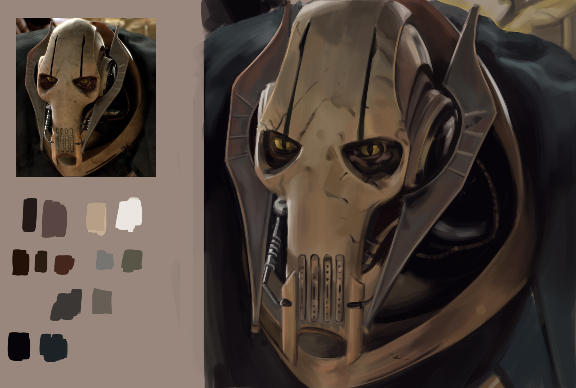 ArtStation - Potrait and Render Practice of General Grievous