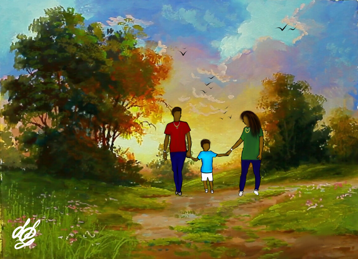 ArtStation - Family sunset