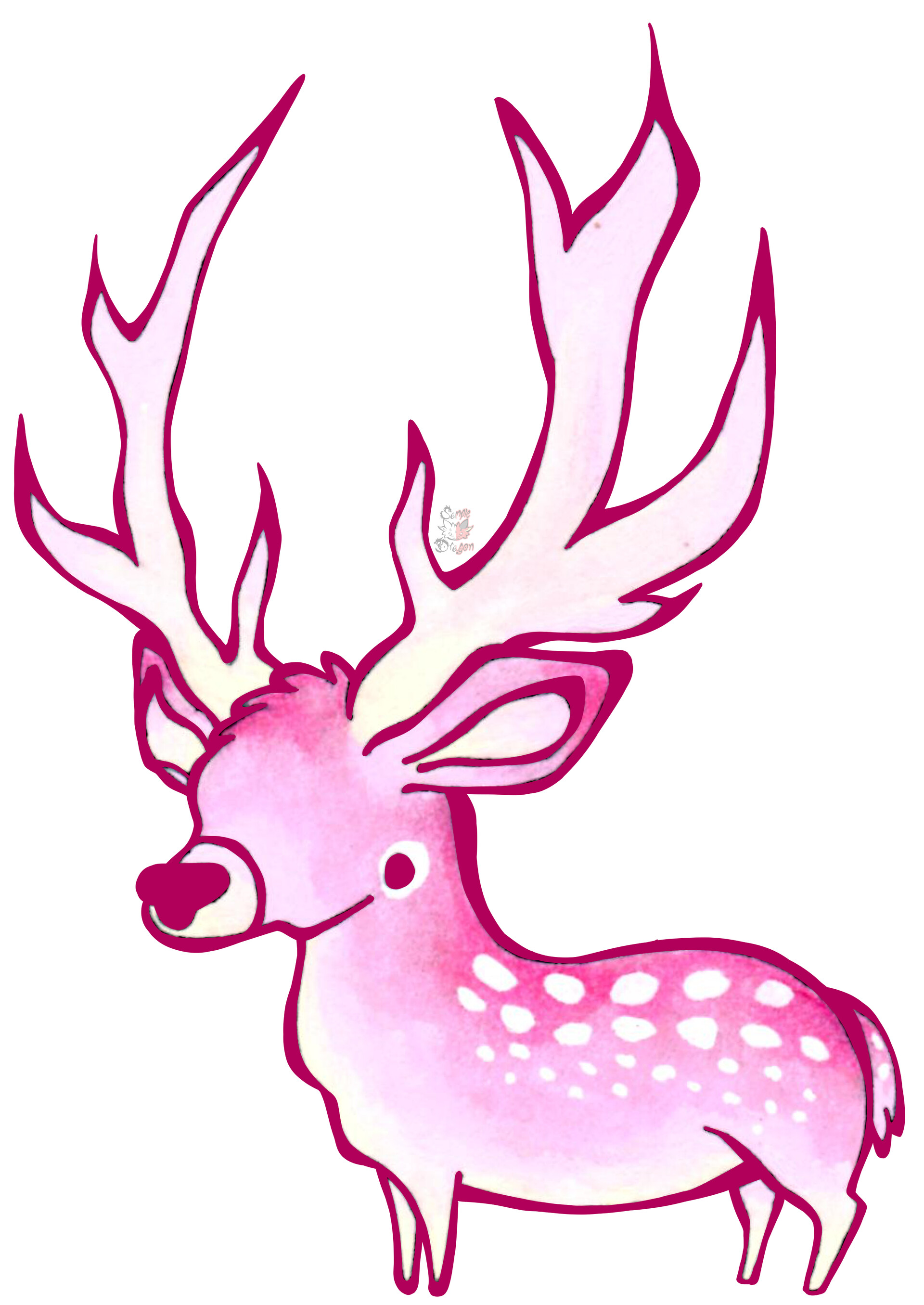 coloring pages of deer antlers