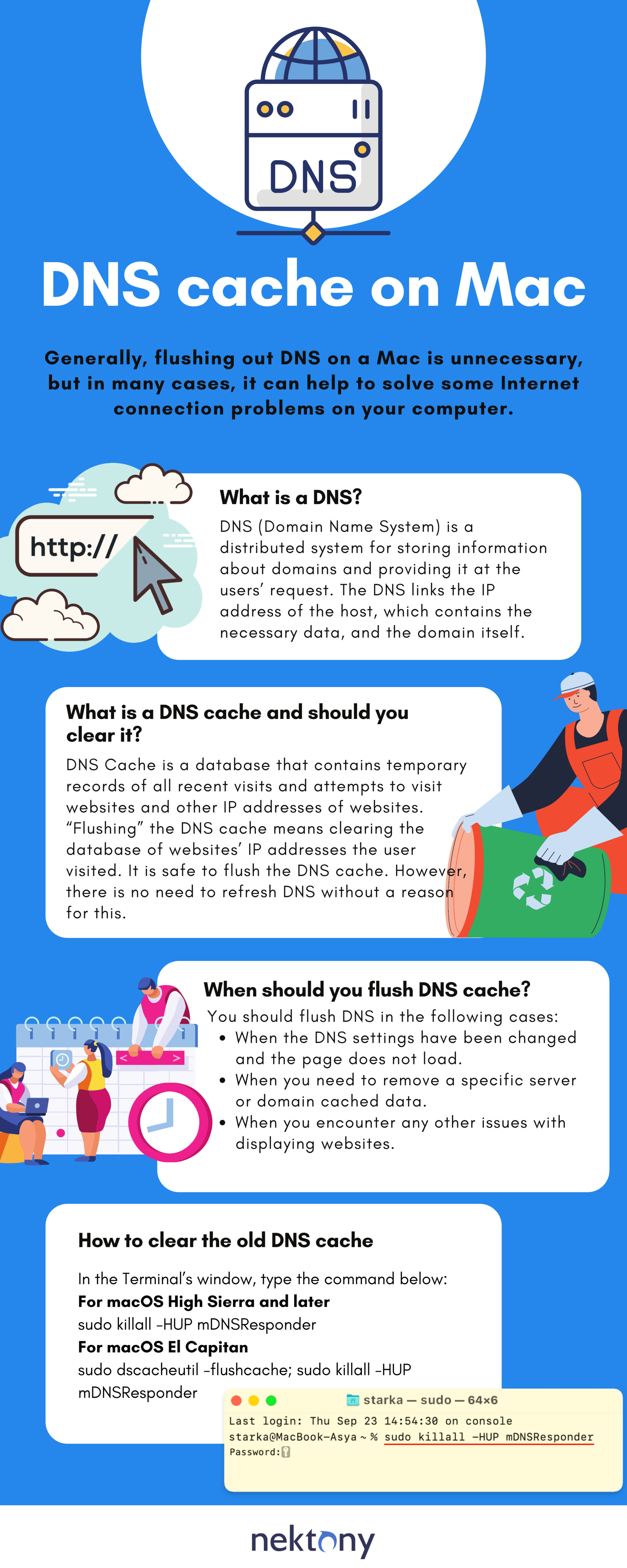 ArtStation - Infographic - DNS cache on Mac