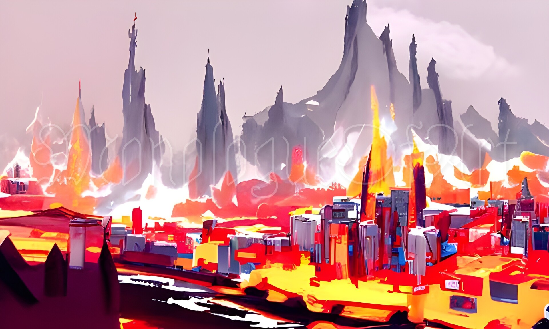 ArtStation - City In Lava