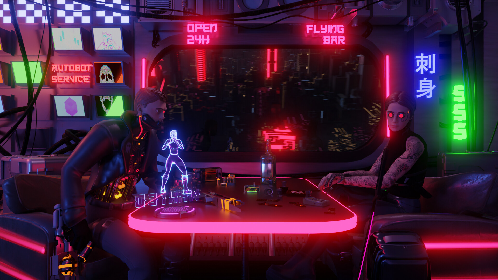 ArtStation - Dark Futuristic Bar - Infinite Journey Challenge