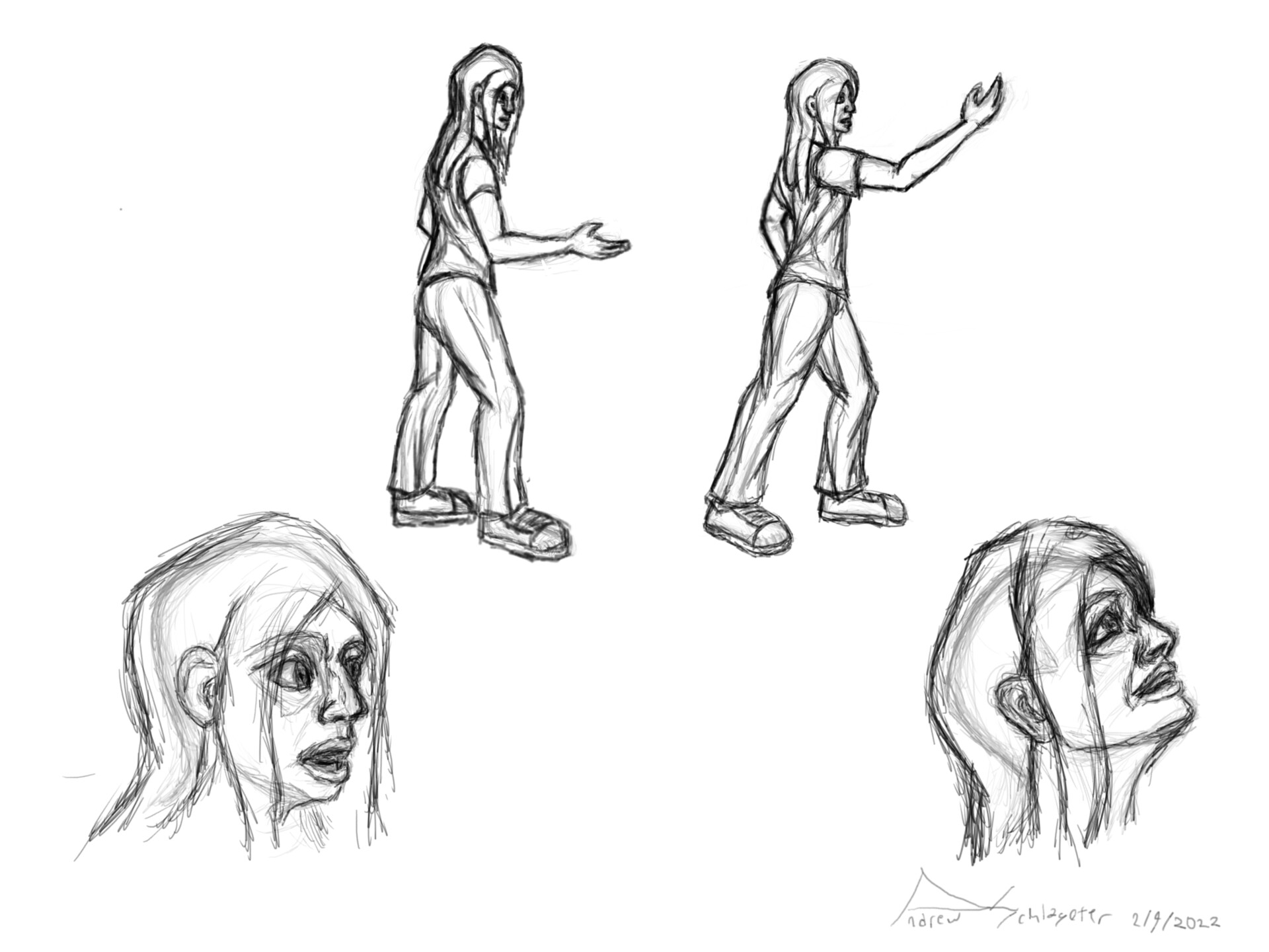 Andrew Schlageter - Hunter's Liberation (vector drawing and sketches)