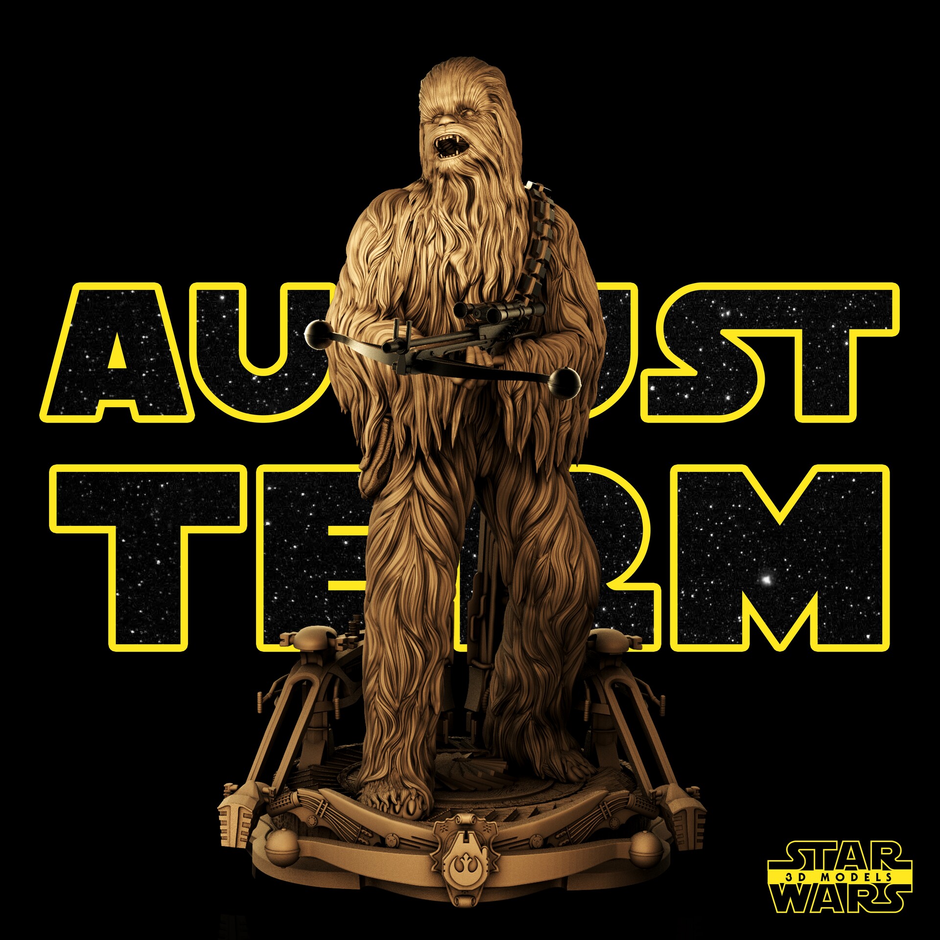 ArtStation - Chewbacca Sculpture Fan Art for 3D printing