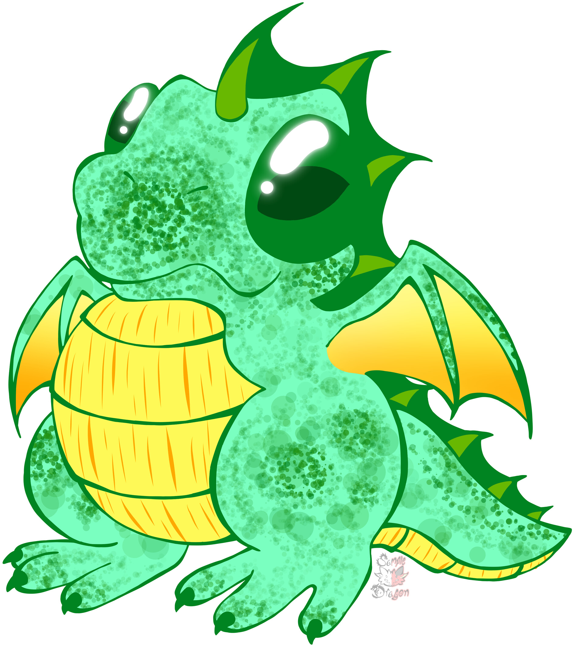 ArtStation - Dragon Frog Coloring Page Free2Use