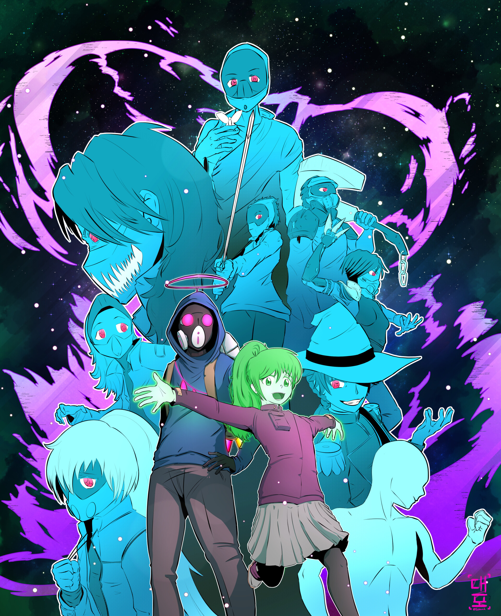 ArtStation - Lantern Party Webtoon Cover Art