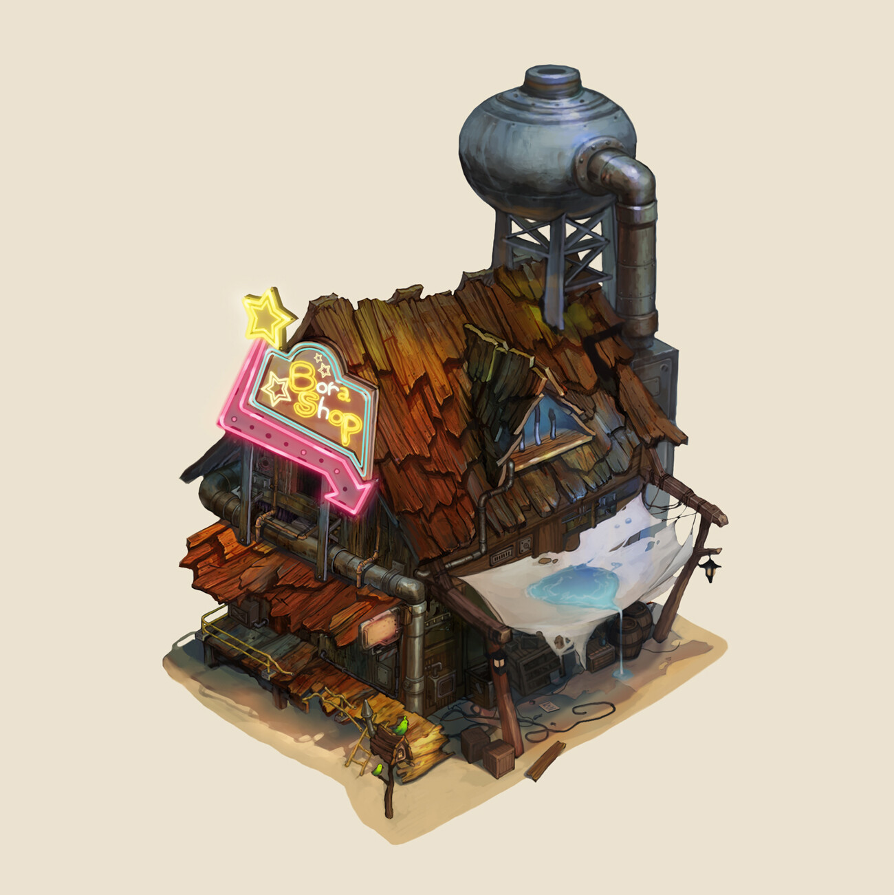 ArtStation - junk house_2