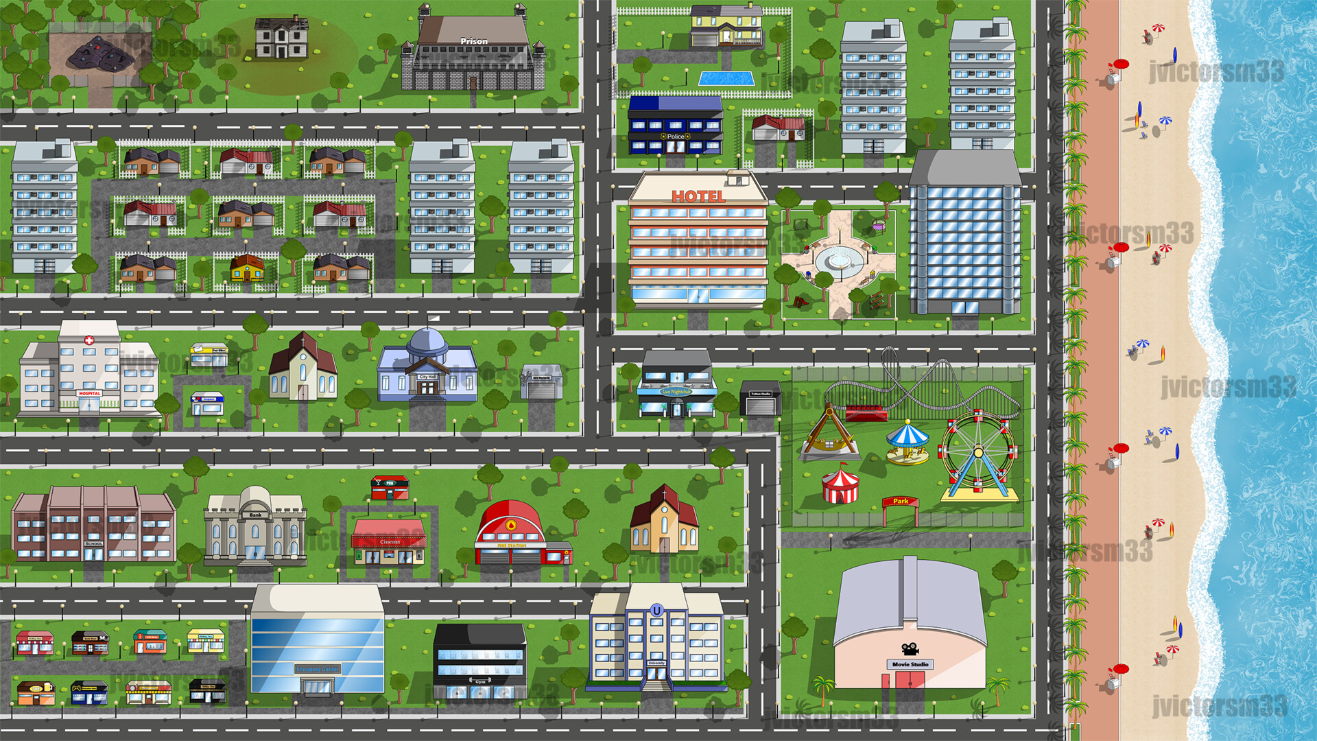 ArtStation - Freela - Map for a Game