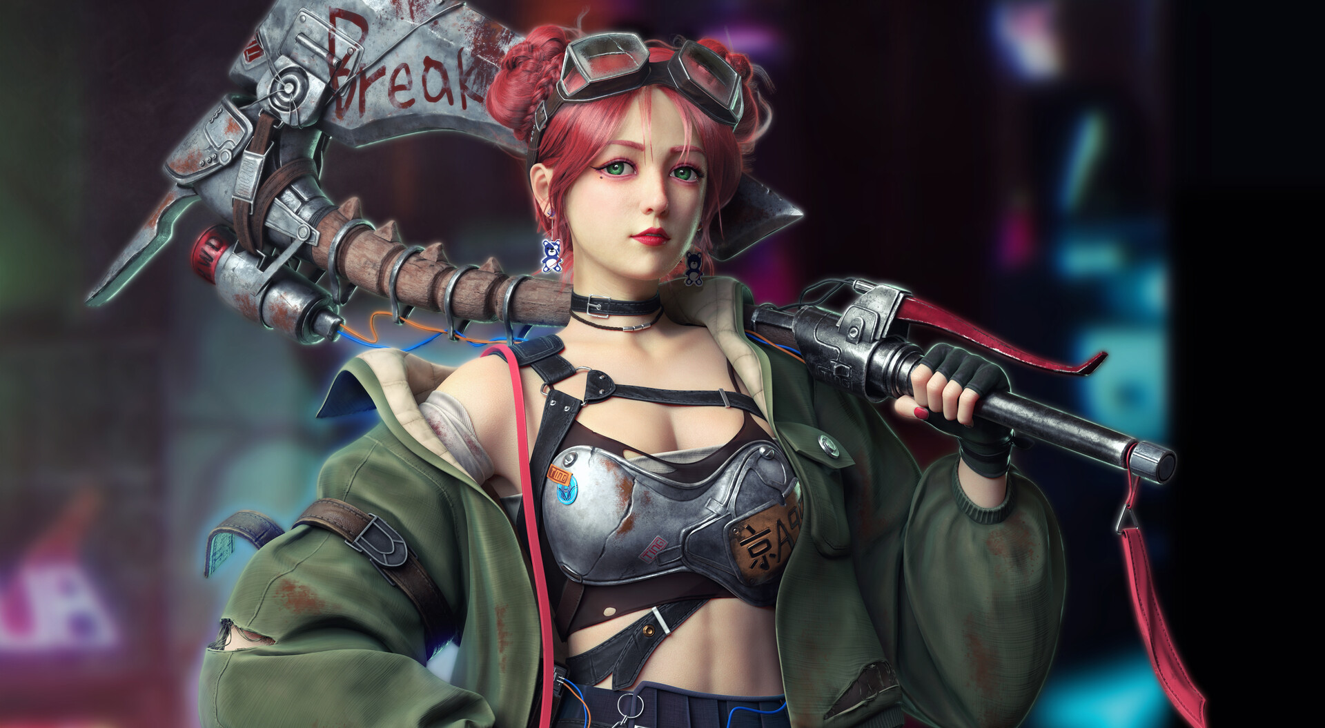 ArtStation - 【Students work】Lei Xiaoling - Gang Girl