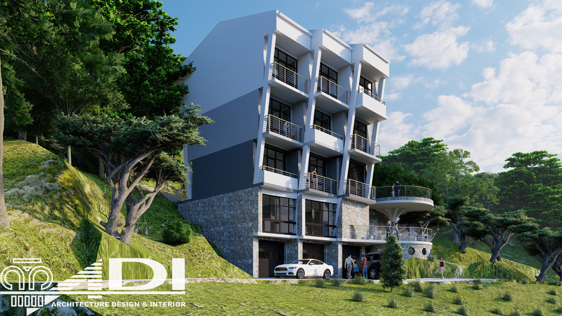 ArtStation - Hotel on a mountain resort