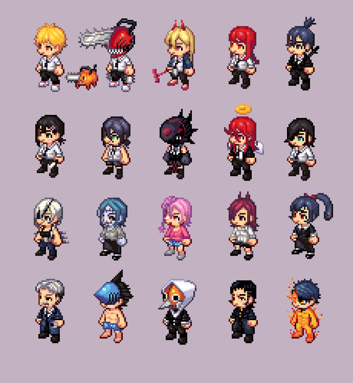 ArtStation - chainsawman pixelart