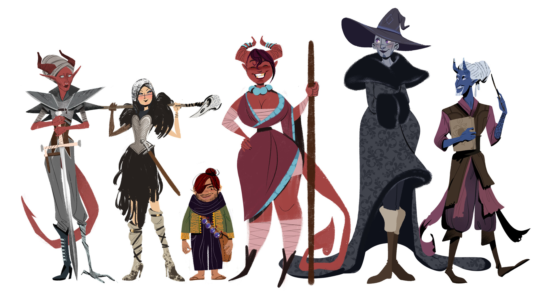 ArtStation - Flat DND character design