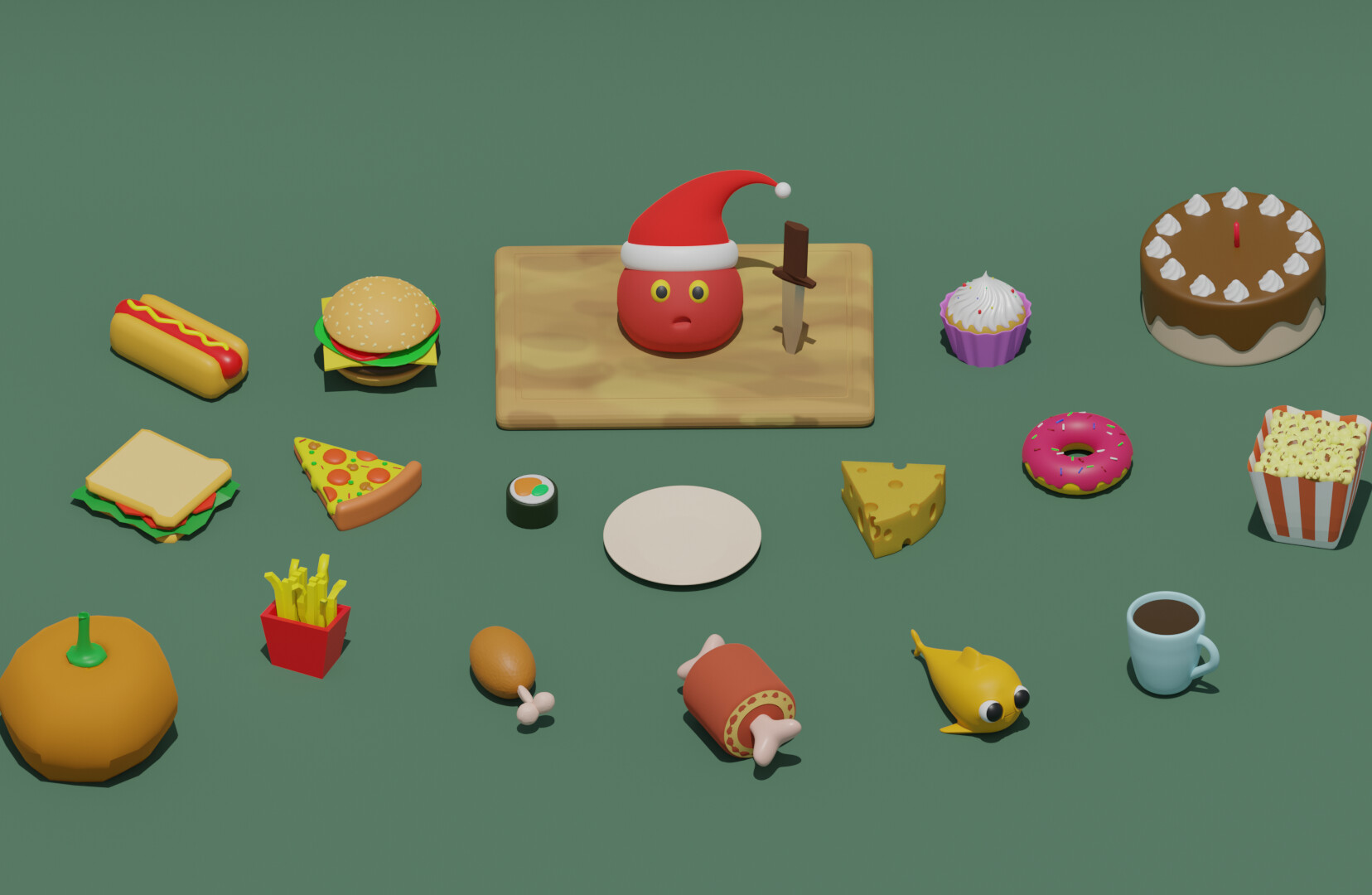 ArtStation - Models for the game "Feed Me Line 3D"