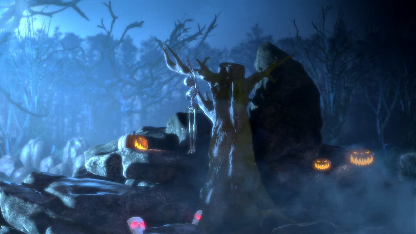 ArtStation - Haunted night scene