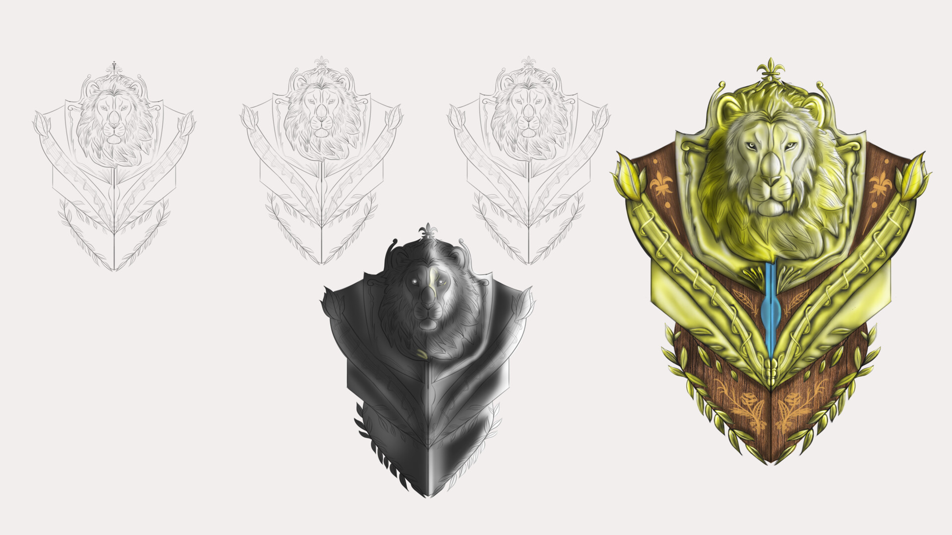 ArtStation - Props Design - Sword and Shield