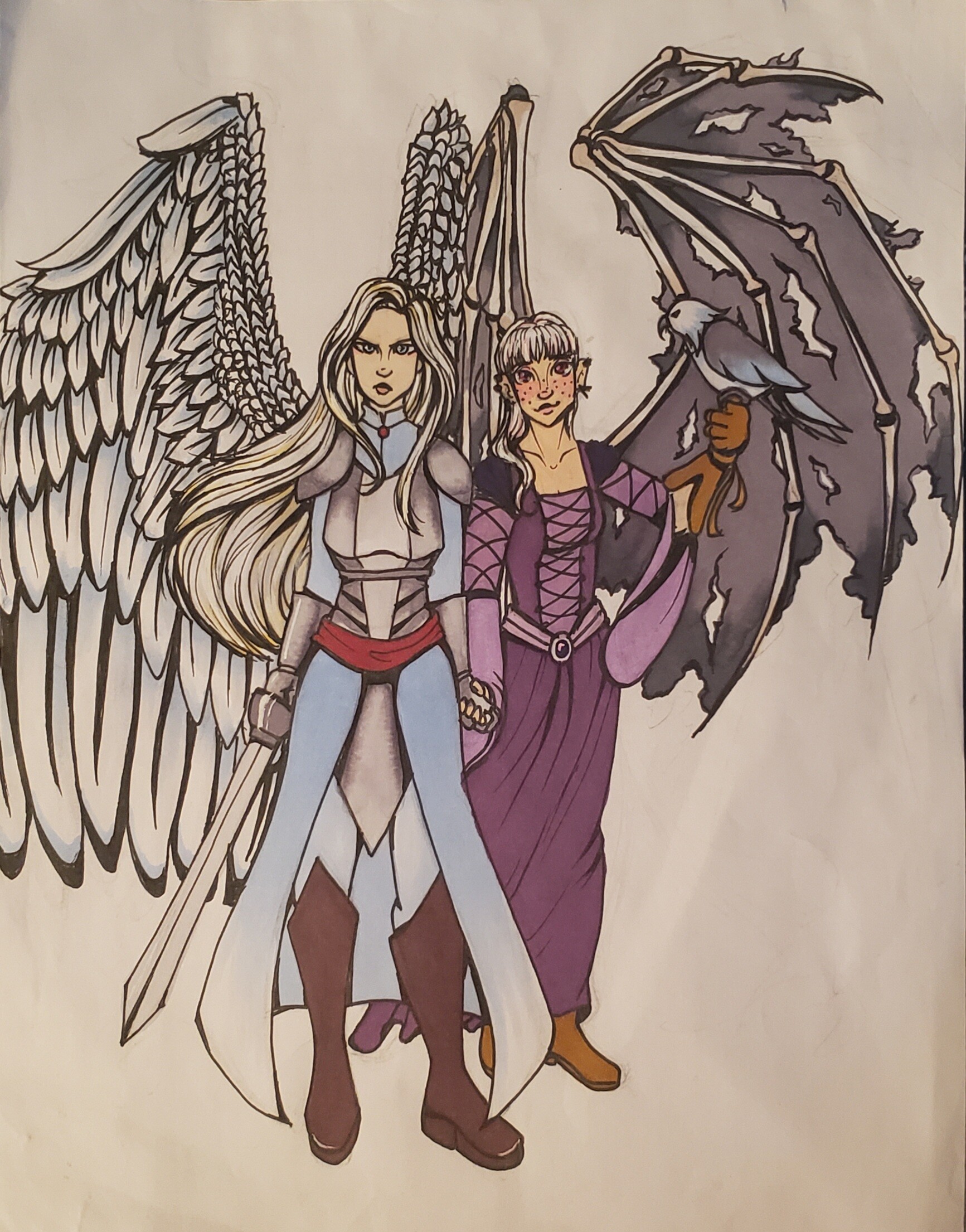 ArtStation - Winged Sisters