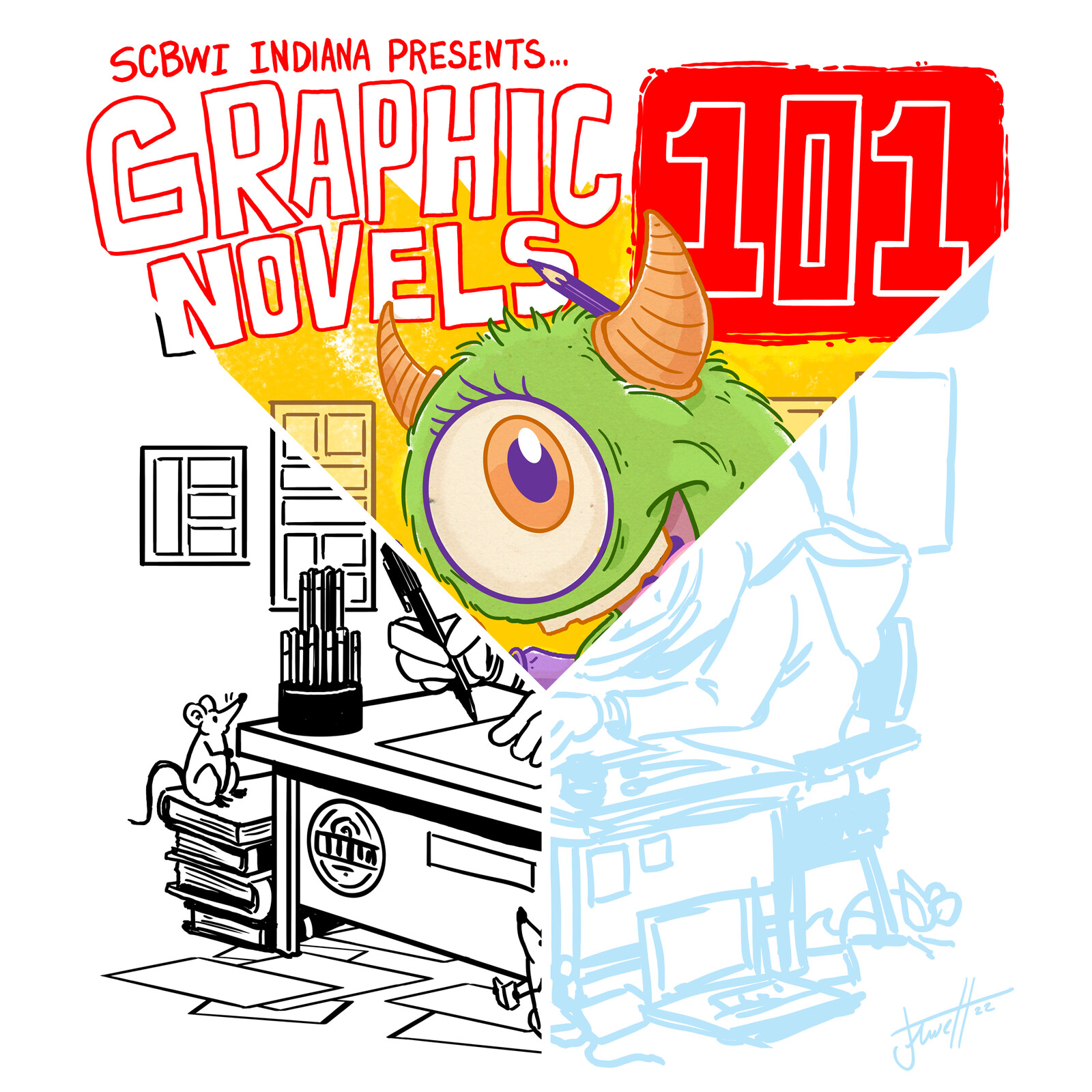 Andy Jewett - SCBWI Indiana - Graphic Novels 101 Conference (2022) Promo
