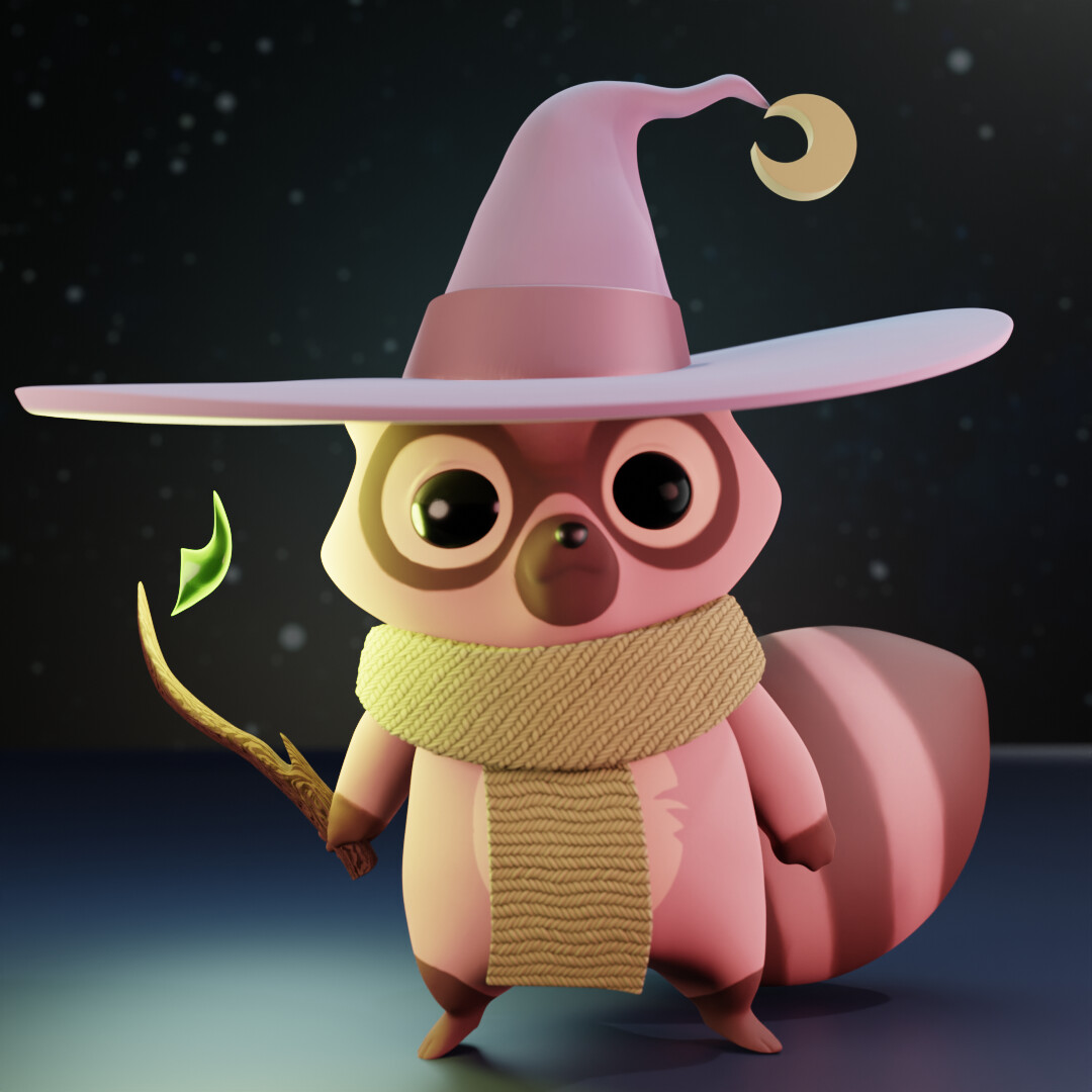 ArtStation - Racoon Wizard