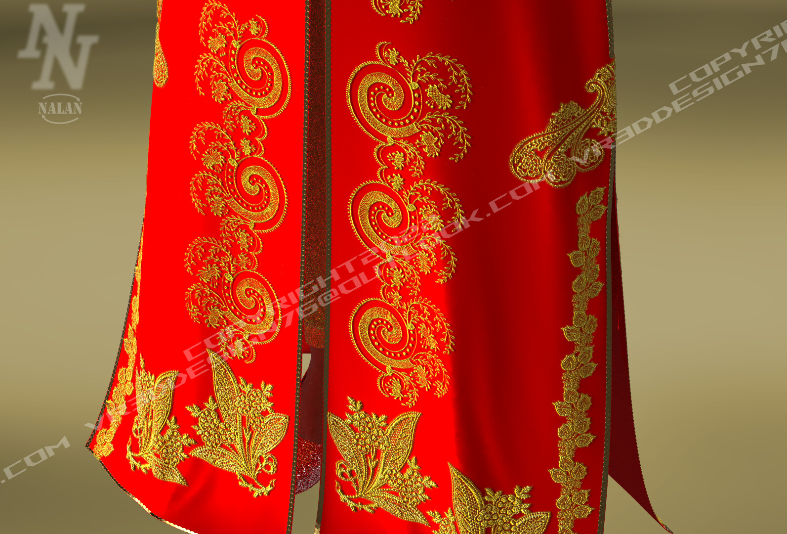Bianca - Bindalli- Traditional Turkish Henna Night Gown