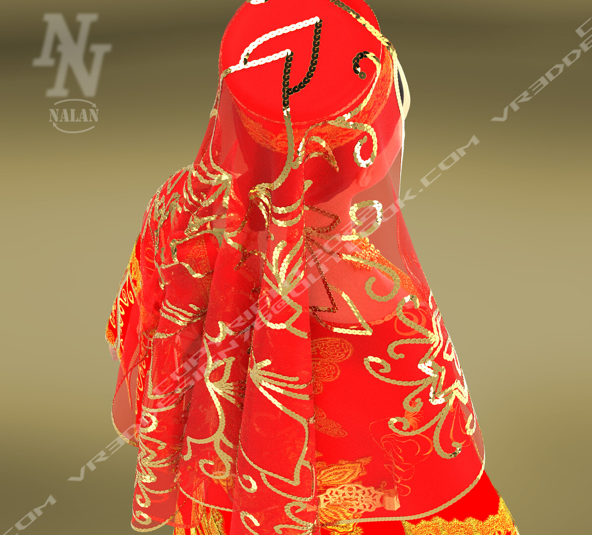 Bianca - Bindalli- Traditional Turkish Henna Night Gown