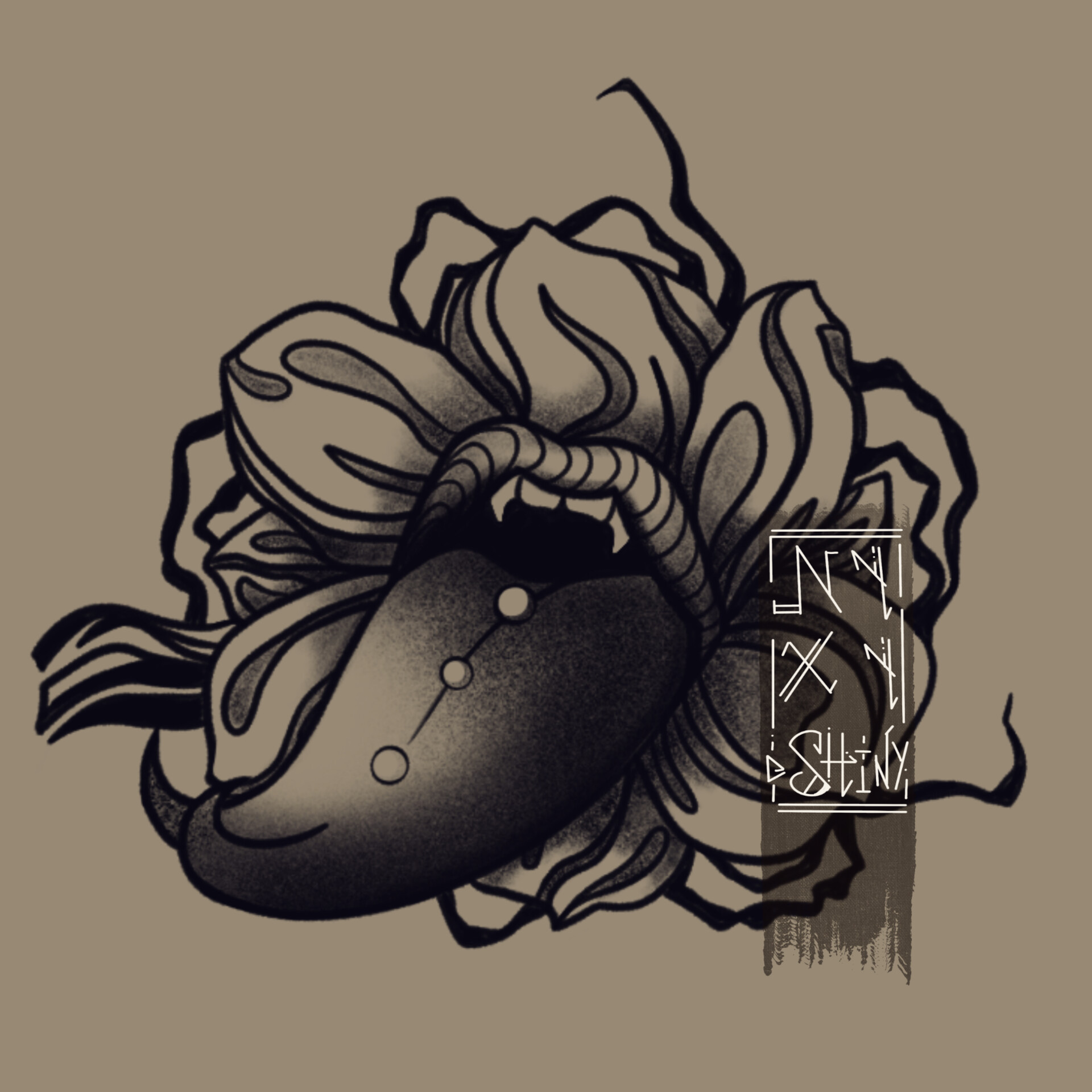 ArtStation - Mouthy Flower - Tattoo Flash