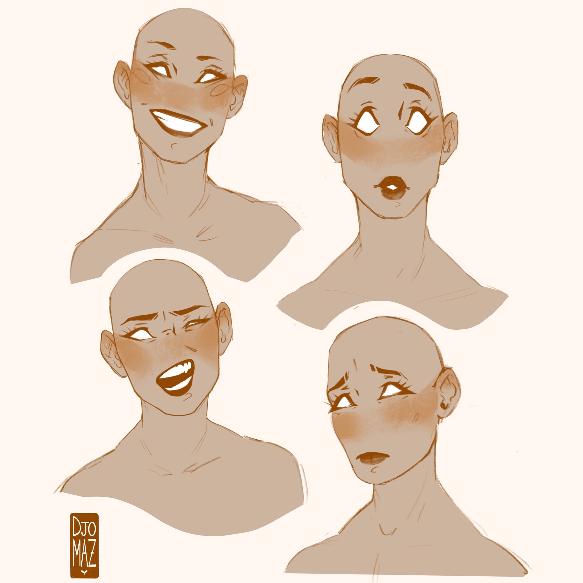 ArtStation - Facial expressions studies (2021)