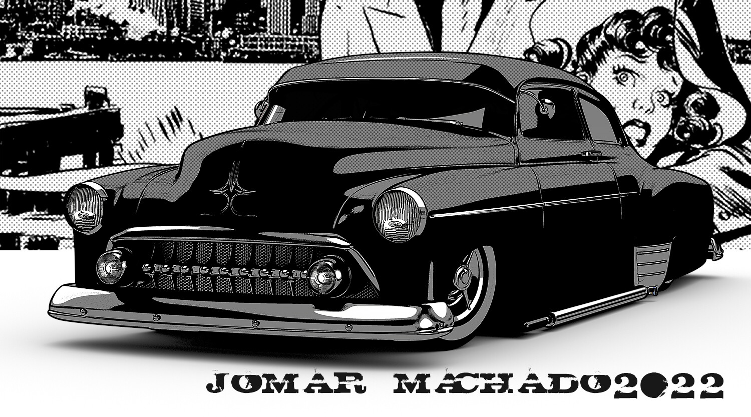 ArtStation - Cars in Comic Noir Style...