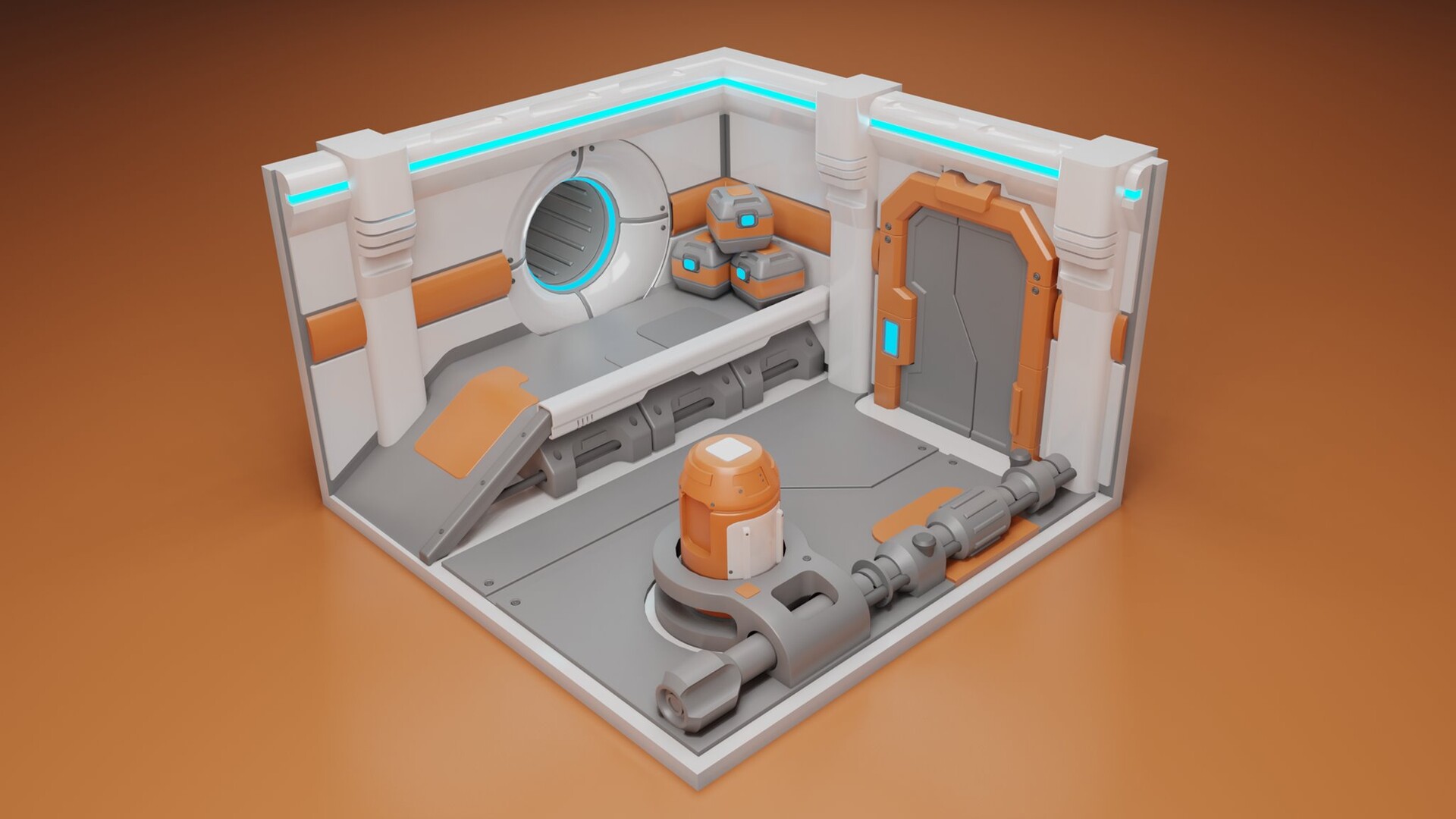 ArtStation - Low poly room