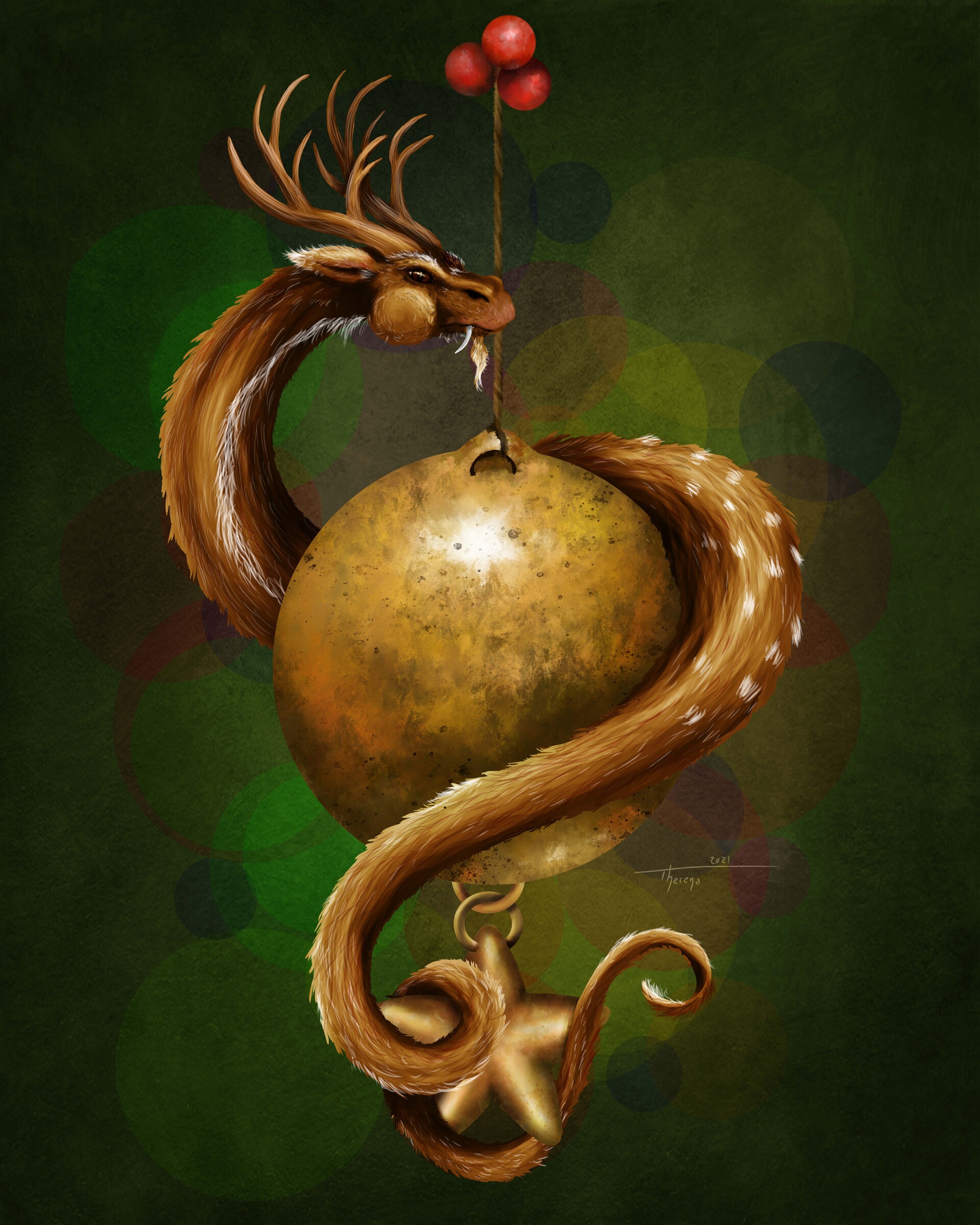 ArtStation - Holiday Dragon