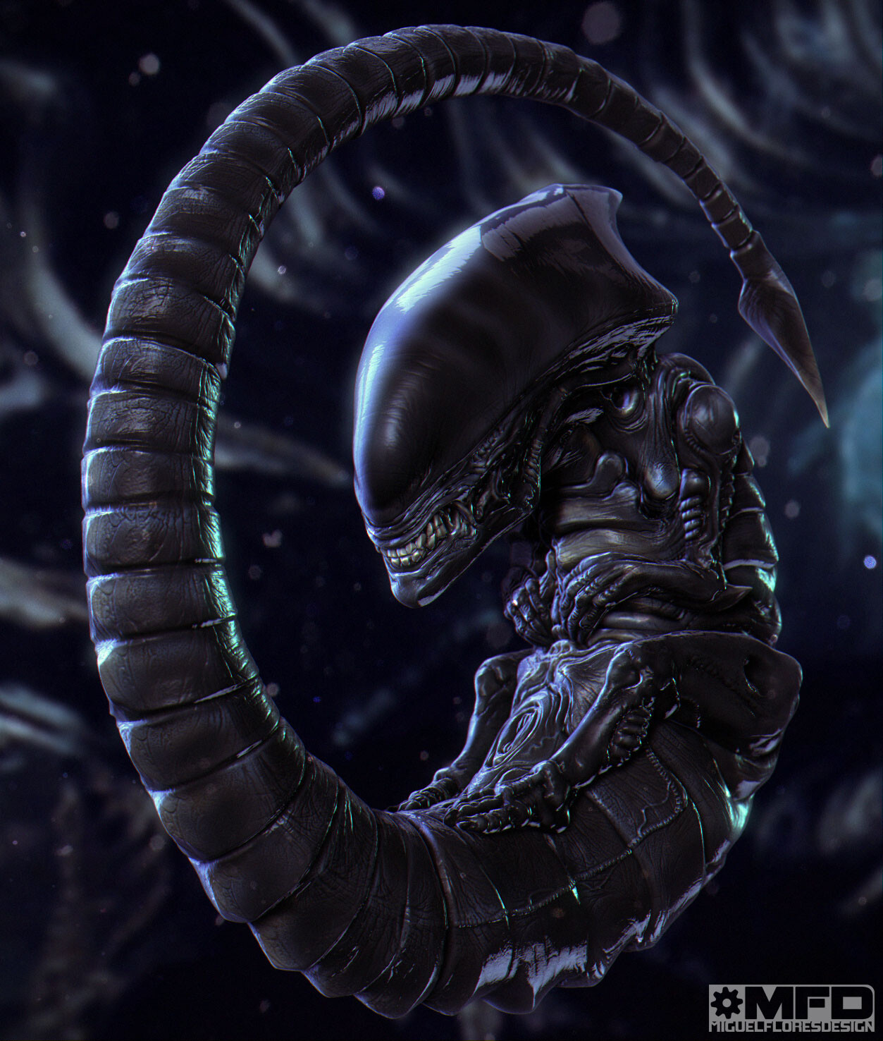 ArtStation - Alien queen embryo (2010)
