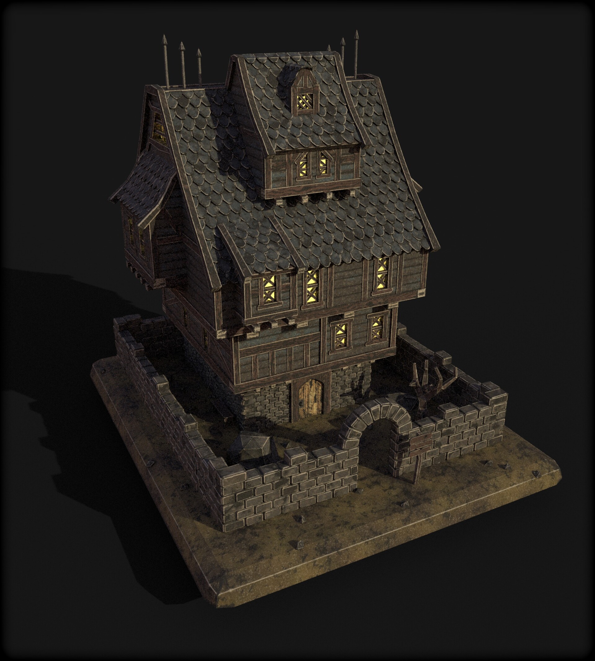 ArtStation - Papercraft Medieval House