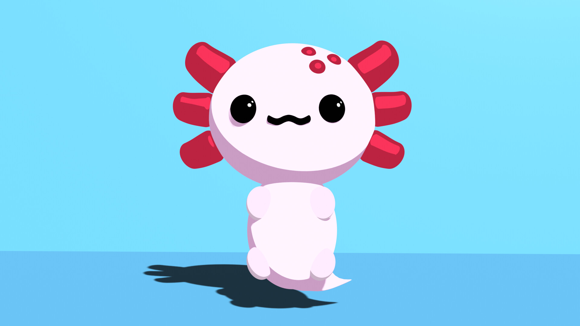 ArtStation - Cute axolotl