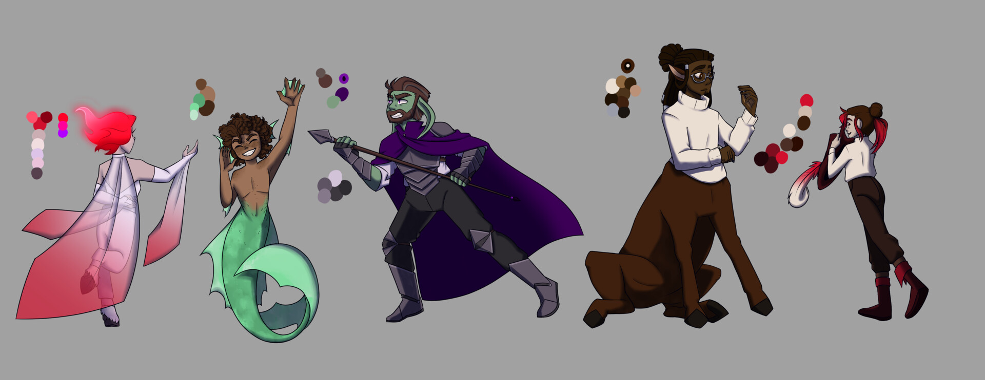 ArtStation - Character Design Lineup (for class)