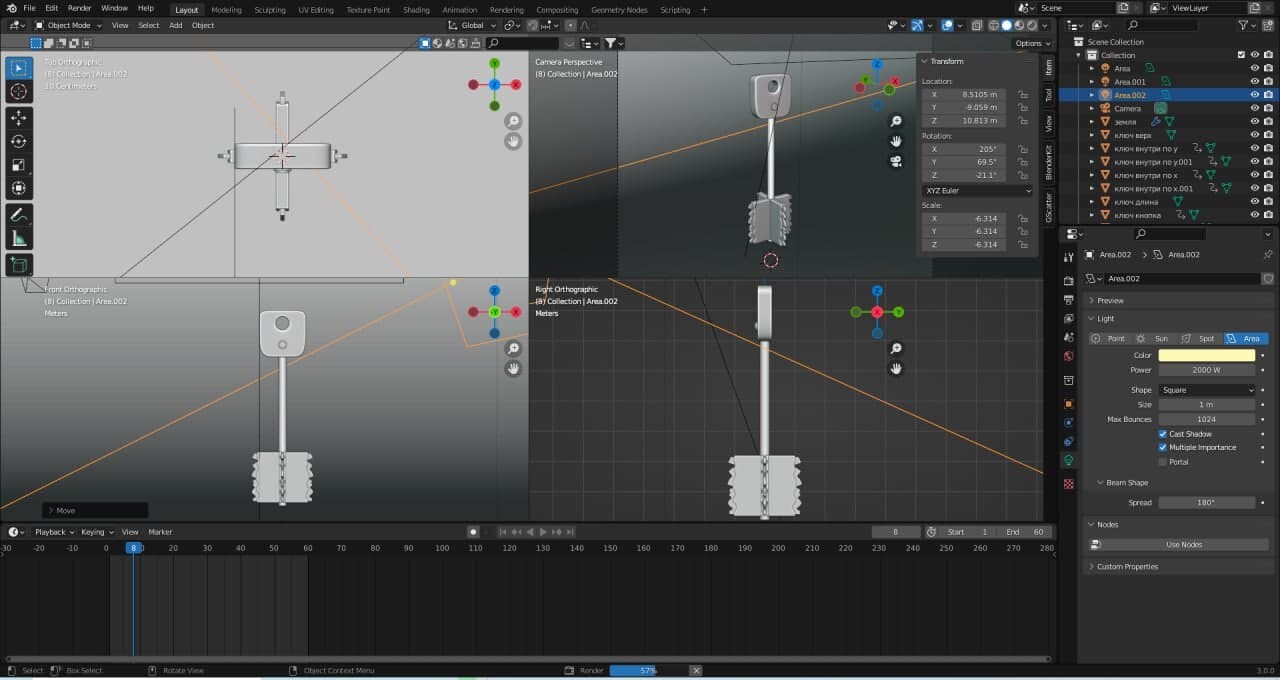 Daria - 3D key in Blender