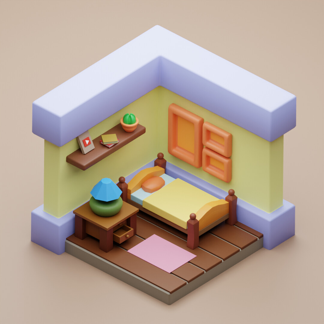 ArtStation - 3D Isometric Room