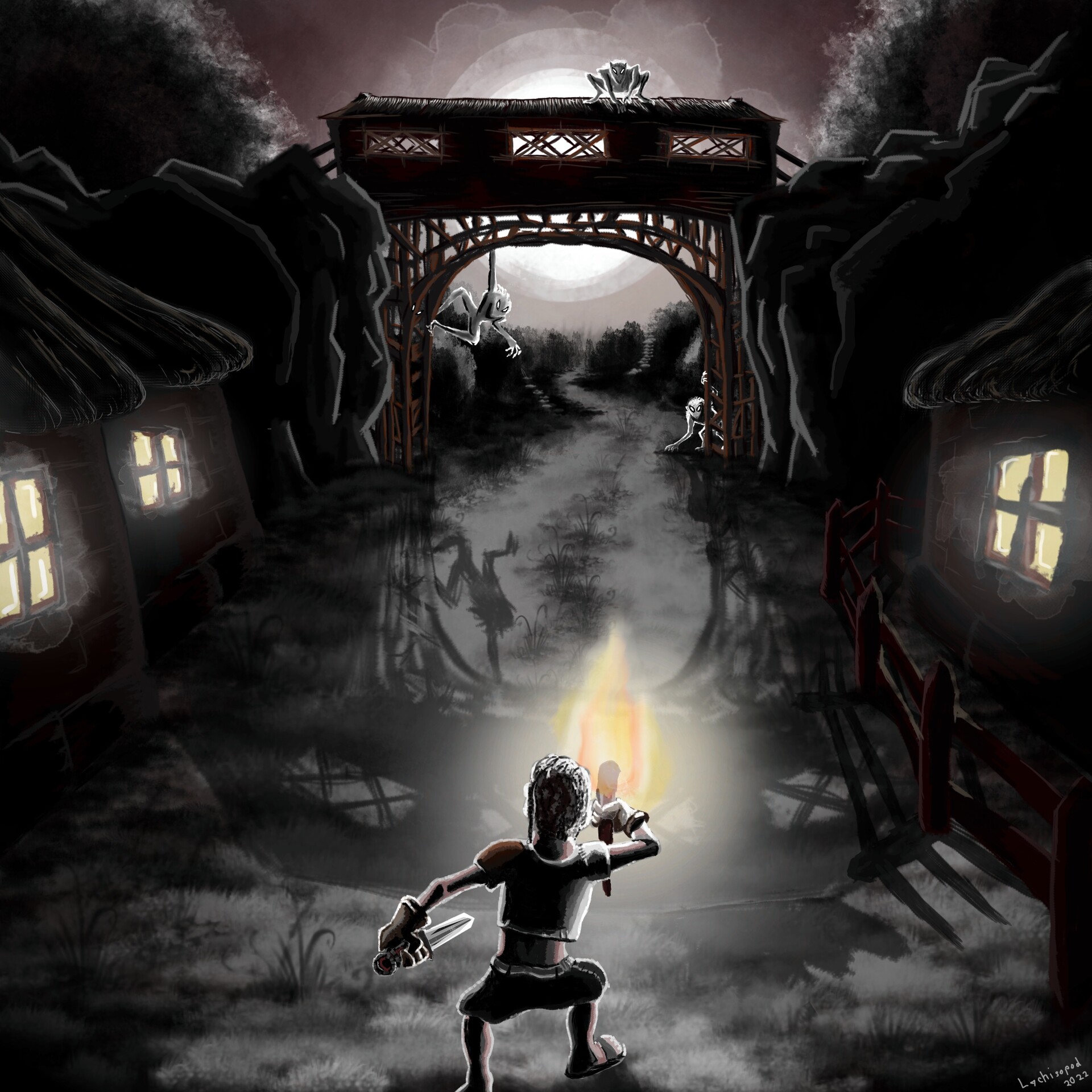 ArtStation - Cozy Night on Oakvale | Fable Series Fanart