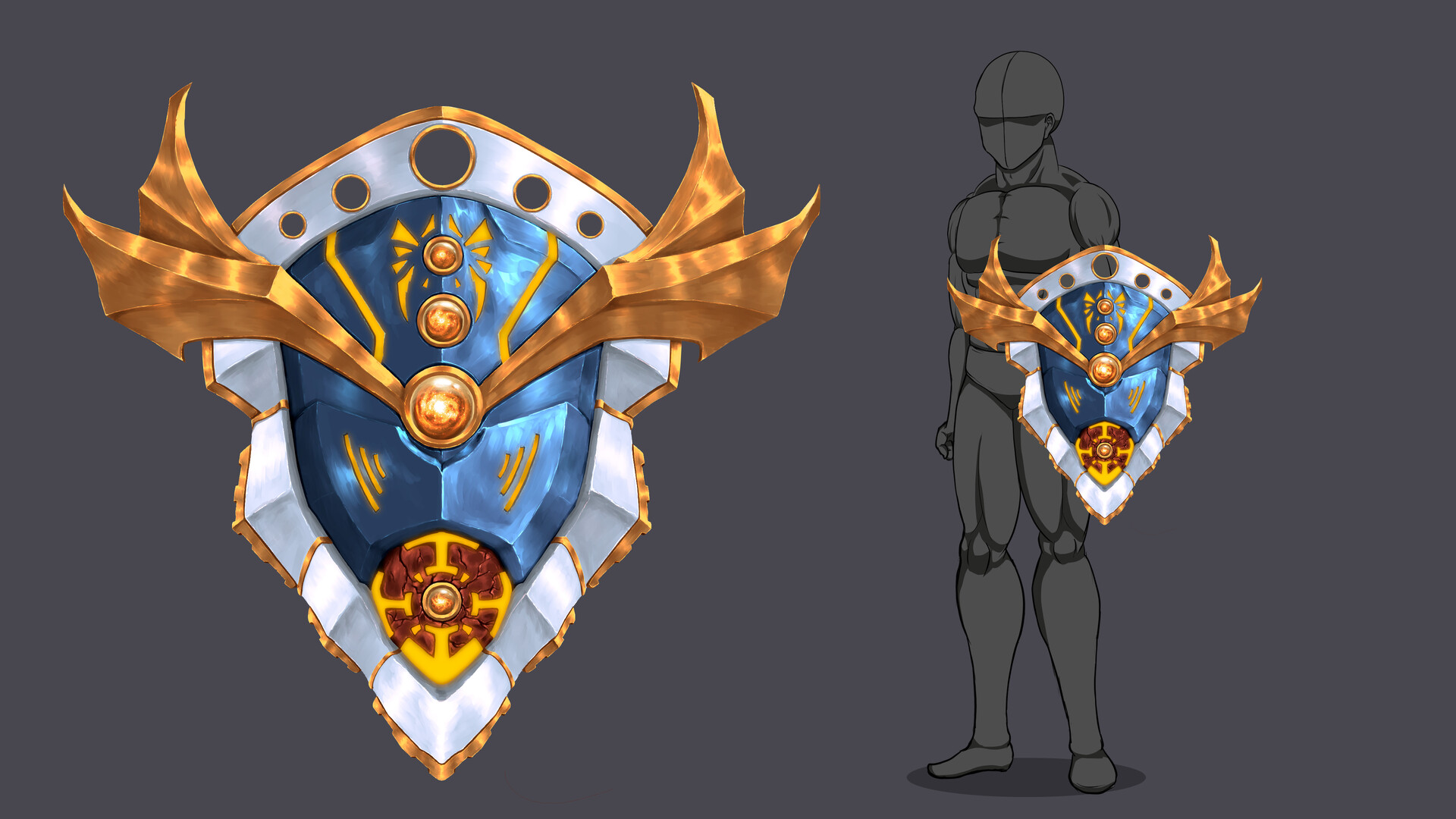 ArtStation - Fantasy Shield concept 03(Valkyrie)